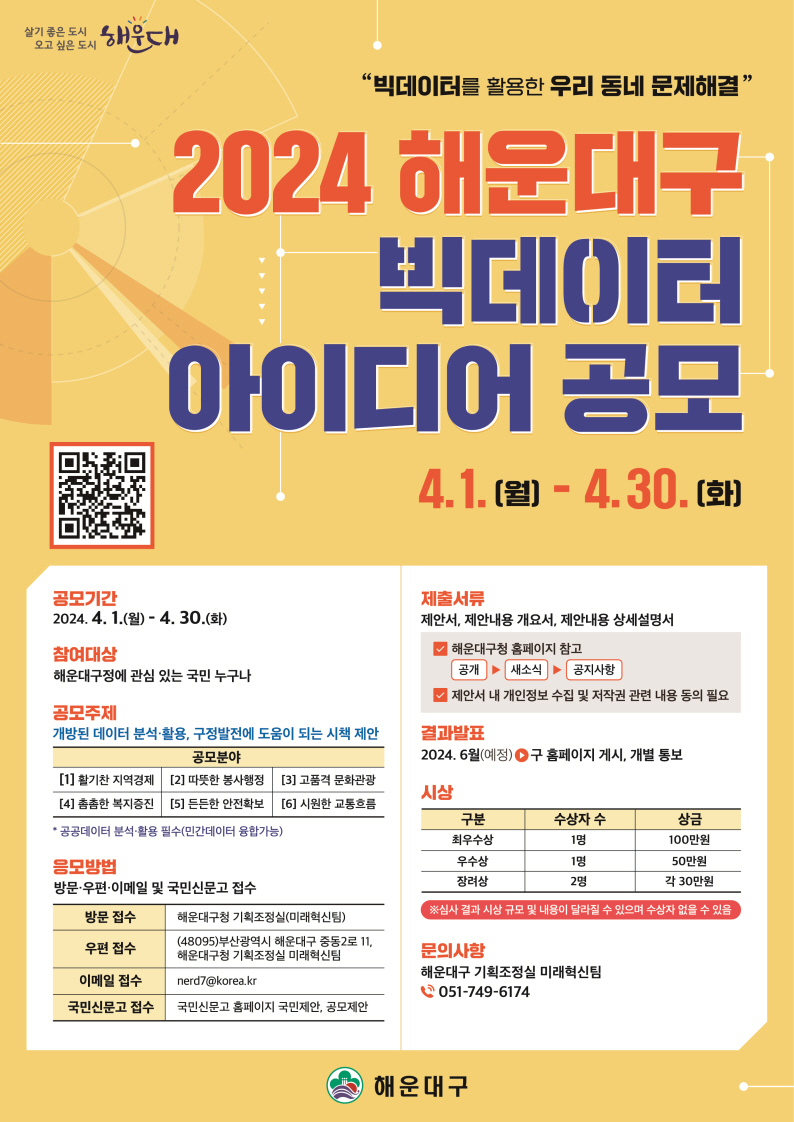 2024 해운대구 빅데이터 아이디어 공모전 - WEVITY(위비티) 공모전